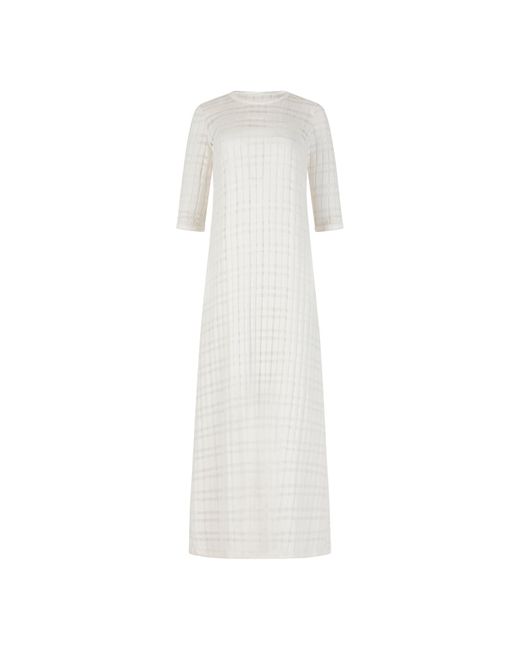 Clothes by Locker Room Knitted Cotton Dress in White | Lyst UK