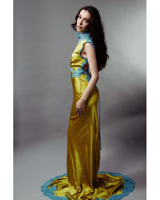 The Coolgirl Nyc Angelica Dress in Green | Lyst UK