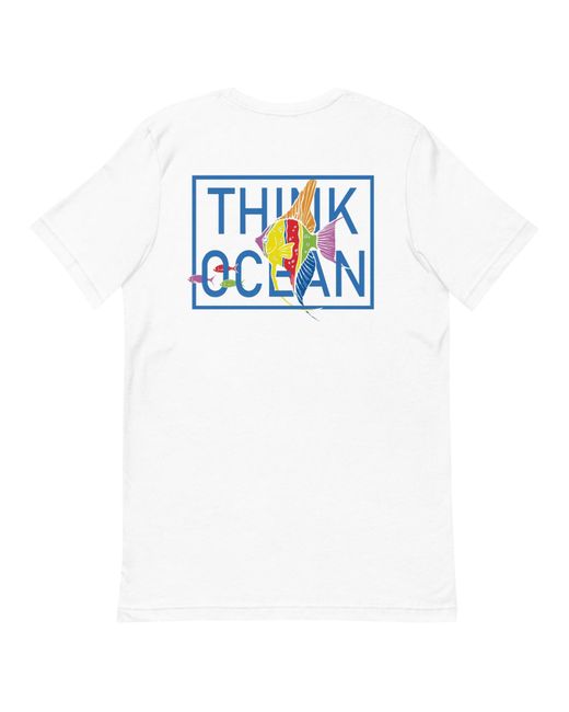 Anchor and Crew Think Ocean Fish Fluorescence Cotton Embroidered T ...
