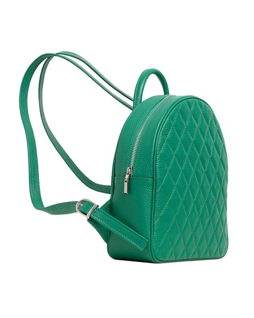 Laura Olaru Smiley Quilted Leather Backpack in Green | Lyst UK