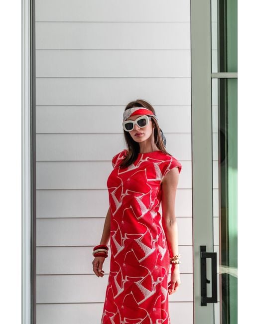 Jennafer Grace Sabrina Shift in Red | Lyst UK