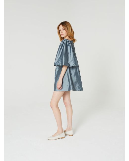 Blue Nude ' / / Delphine Metallic Taffeta Mini Dress in Blue | Lyst