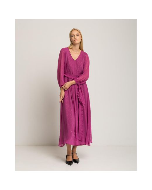 Niza Bougainvillea Long Dress in Purple | Lyst UK