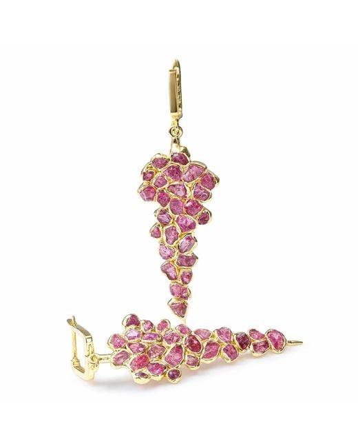 German Kabirski Tarina Handcrafted Earrings With Raw Spinel in Red ...