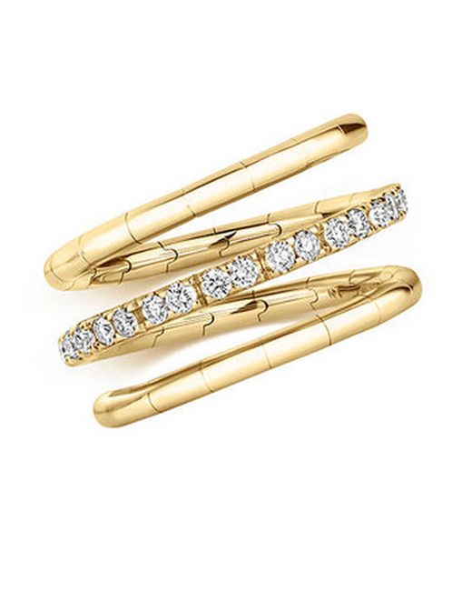 Cervin Blanc Diamond Flexi Twist Ring in Metallic | Lyst