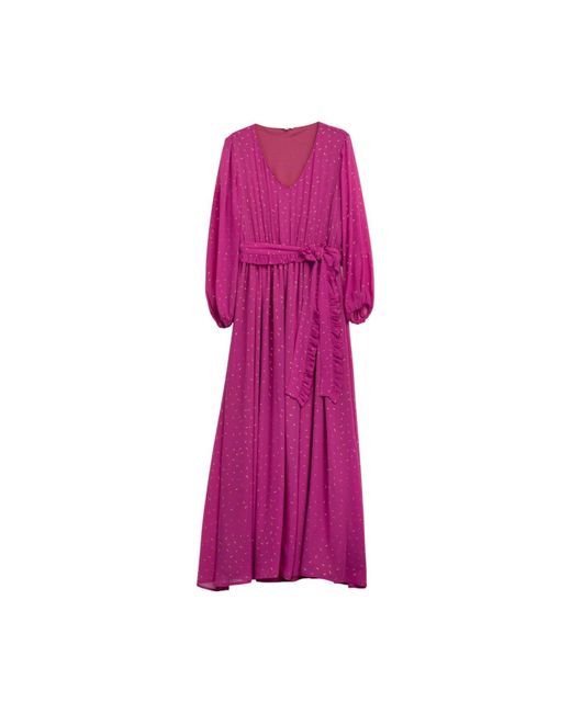 Niza Bougainvillea Long Dress in Purple | Lyst UK