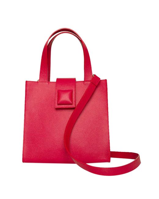 Laura Olaru Happy Mini Leather Bag in Red | Lyst