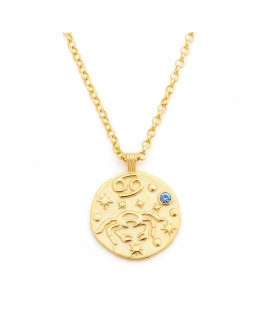 LÁTELITA London Zodiac Birthstone Talisman Necklace Cancer in Metallic ...