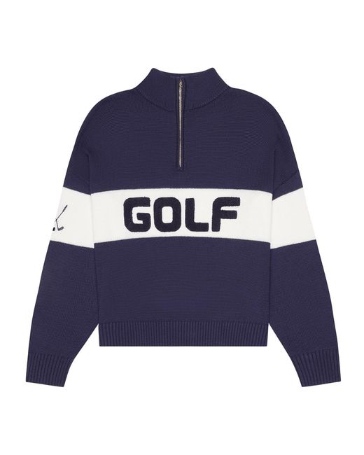 Ellsworth & Ivey Madison Quarter Zip Sweater in Blue | Lyst UK