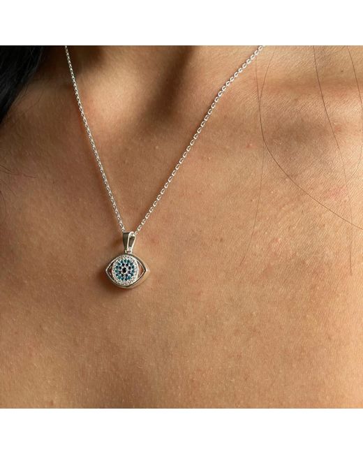 Quartz & Canary Spartan Evil Eye in Metallic | Lyst UK