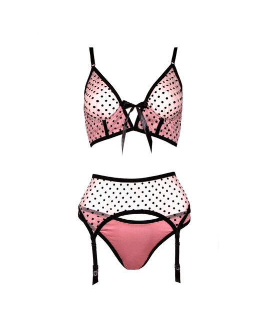 La Musa Maria Antoaneta Lingerie Set In Red Lyst 6410