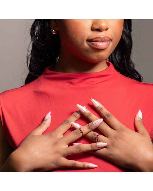 Belinda Jewelz Brynne Tourmaline Birthstone Ring in Metallic | Lyst UK