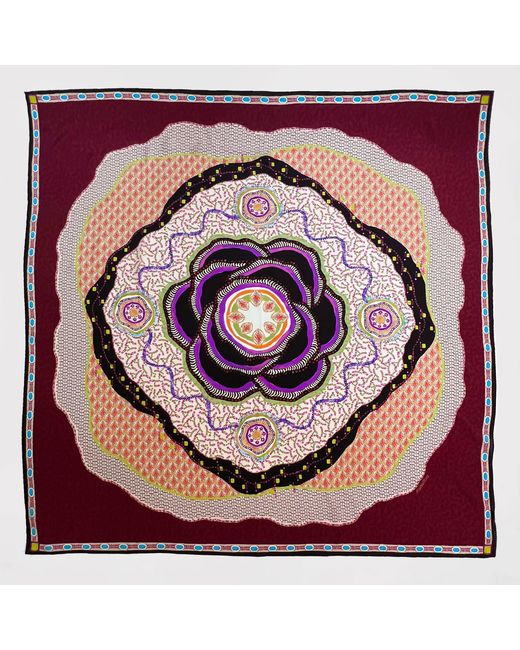 Maraethra Mandala Bloom Silk Square Scarf in Pink | Lyst UK