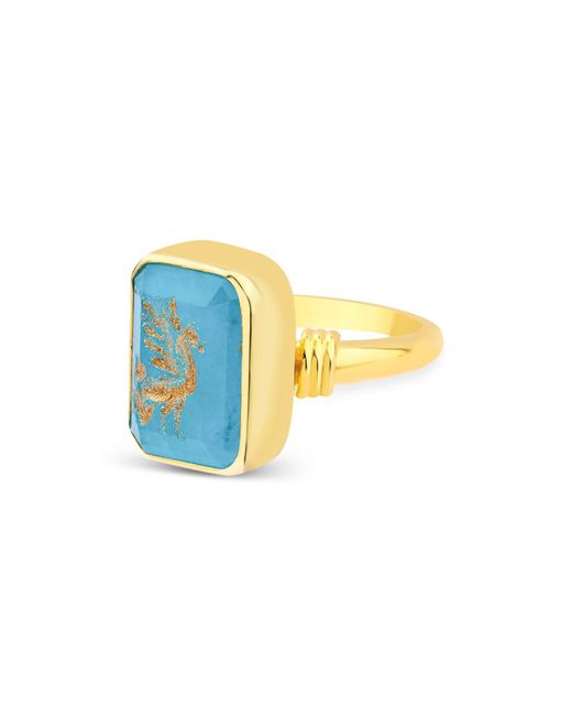 Ece London The Legend Ring in Blue | Lyst