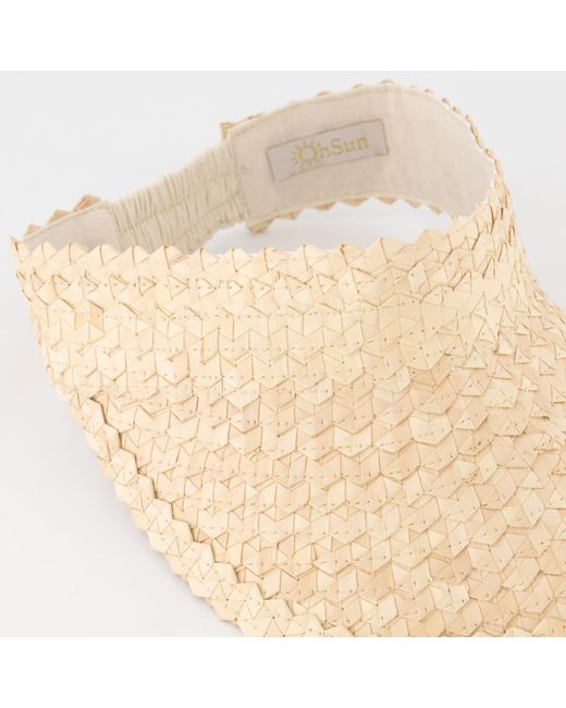OhSun Straw Visor in Natural | Lyst UK