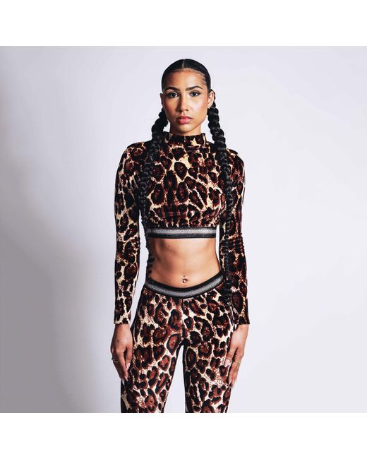 Maui X Lolita Kali Cheetah Print Velour Pants Set in Black | Lyst