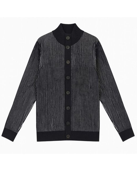 Nuvv Collection Striped Rib Knit Cardigan – Premium Italian Yarn in ...