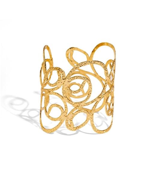Ebru Jewelry Golden Whispers Arm & Cuff Bracelet in Metallic | Lyst UK