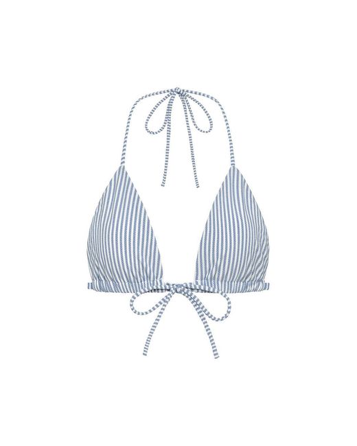 Montce Classic Stripe Emma Bikini Top in Blue | Lyst UK