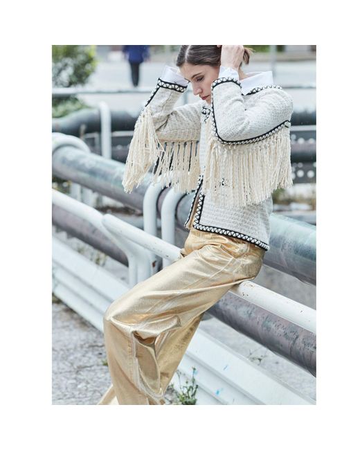 The Extreme Collection Handcrafted Tweed Jacket With Fringe Detailing ...