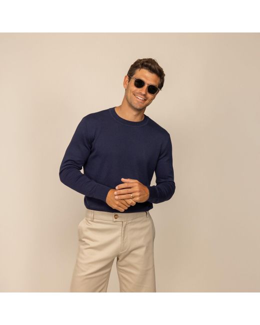 Marané Italian Fine Knit Crew in Blue for Men | Lyst UK