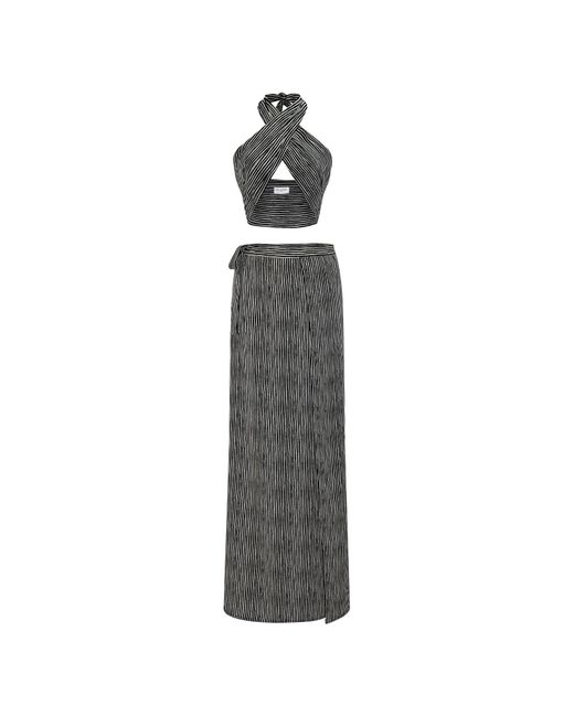 Inamore Neutrals Rocabella Maxi Skirt Set in Gray | Lyst
