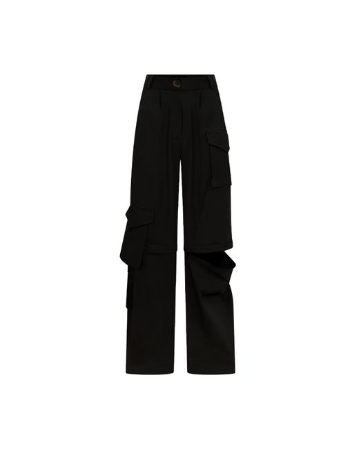 Zan Studio Detatchable Cargo Pants With Three Pockets in Black | Lyst