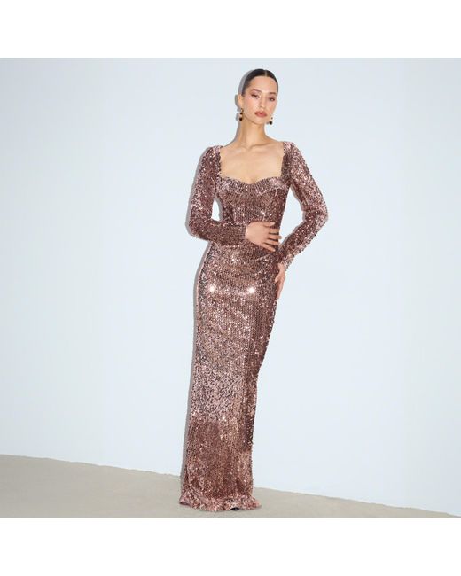 Alia Studio Dress in Brown | Lyst UK