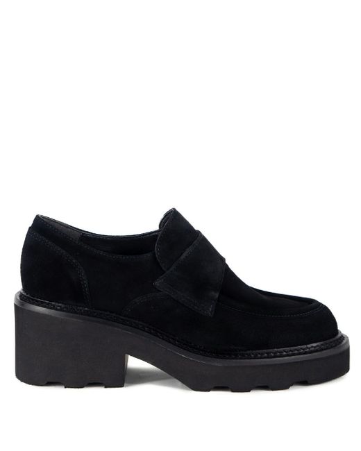 Keith Scarrott Shoes Mia Suede Loafer in Black | Lyst