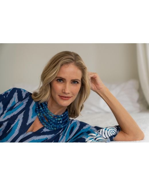 Fairchild Baldwin Bella Gradated Necklace in Blue | Lyst UK