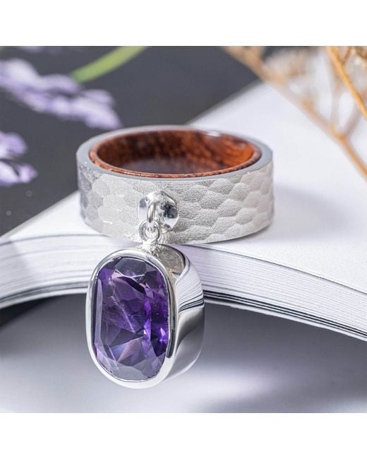 German Kabirski Lorelei And Rosewood Ring With Octagon Cut Amethyst in ...