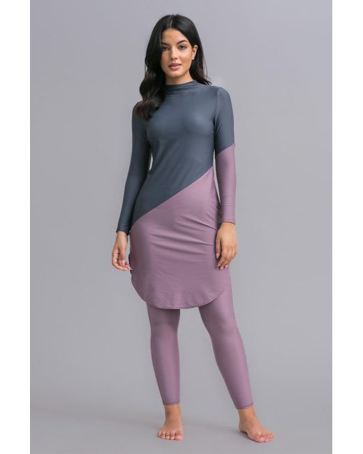Lanuuk Maya Swim Dress in Purple | Lyst