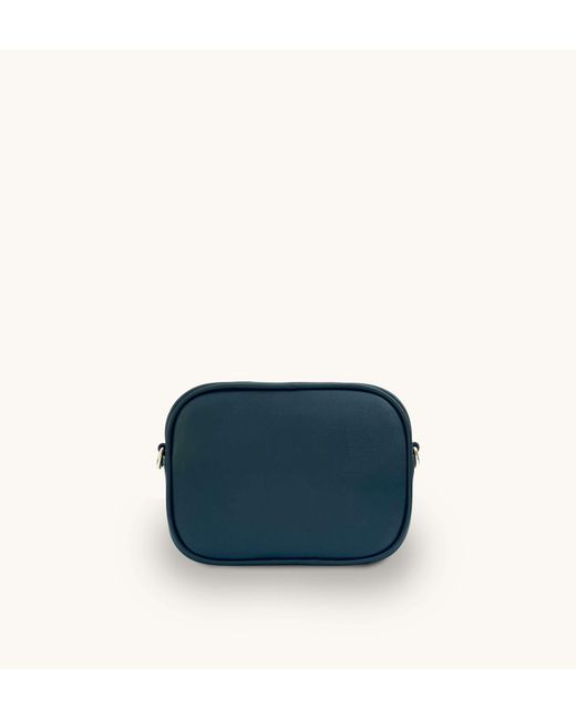 Apatchy London The Penelope Navy Woven Leather Camera Bag in Blue | Lyst