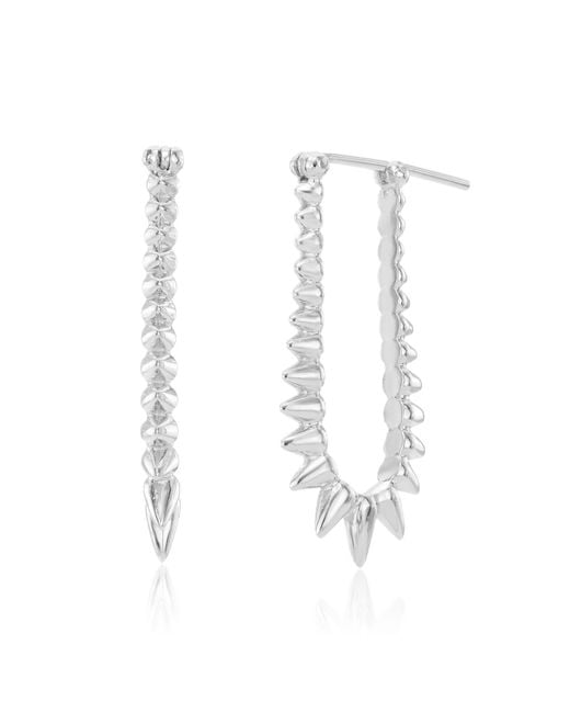 Borgioni Long Spike Huggies in White | Lyst