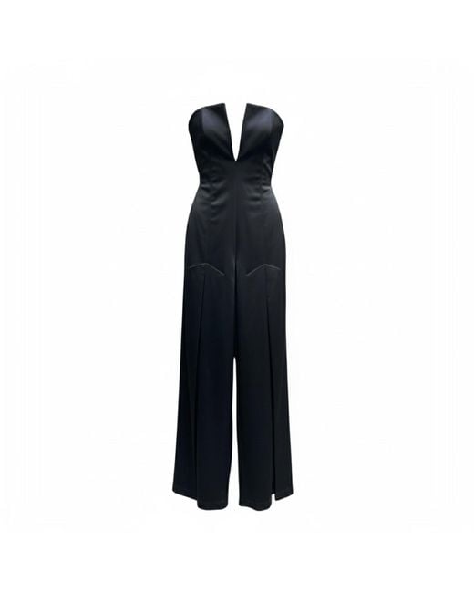 Imaatu Scarface Satin Jumpsuit – Corseted V-Neckline Wide-Leg Trousers ...