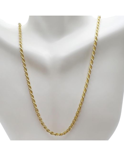 Kylie Harper 3Mm Thick/Heavy Italian Diamond-Cut Rope Chain in Metallic ...