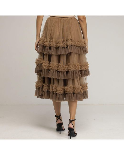 Tantra Spain Sl Two-Tone Tulle Skirt With Layers And Ruffles in Brown ...