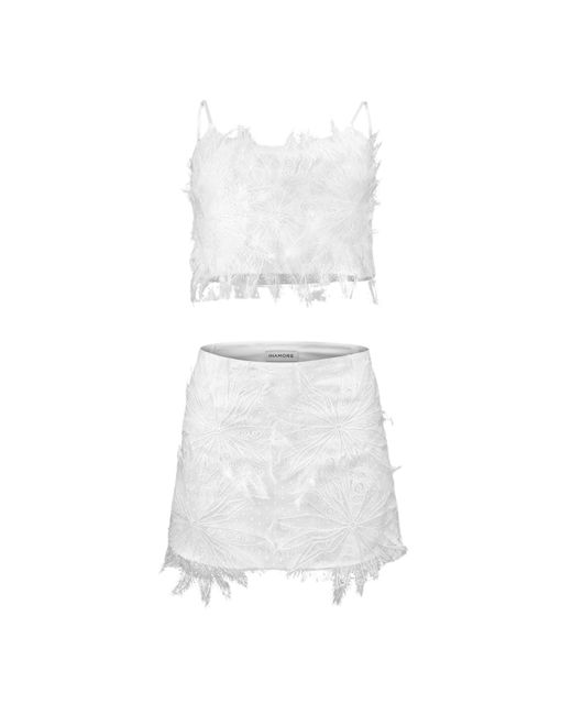 Inamore Mariposa Skirt Set in White | Lyst