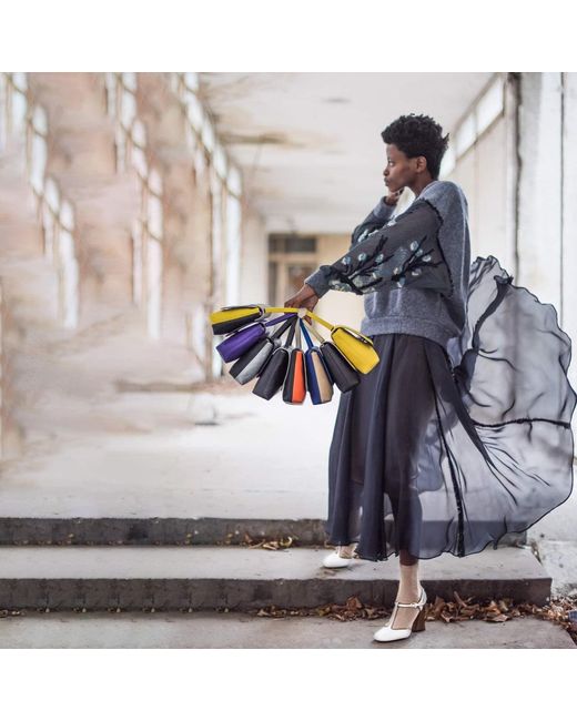 Laura Olaru Mini Love Bag in Black | Lyst