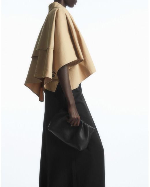 COS Cropped Trench Coat Cape in Natural | Lyst UK
