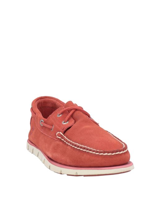Timberland Brick Loafers Leather in Red for Men | Lyst