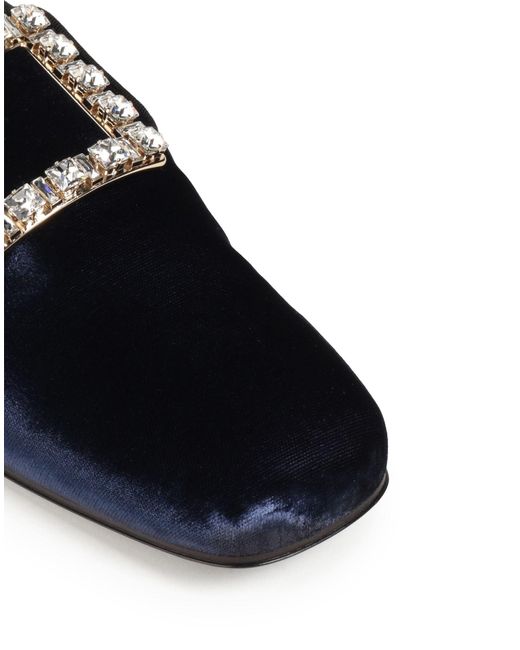 Roger Vivier Loafers Textile Fibers in Blue | Lyst UK