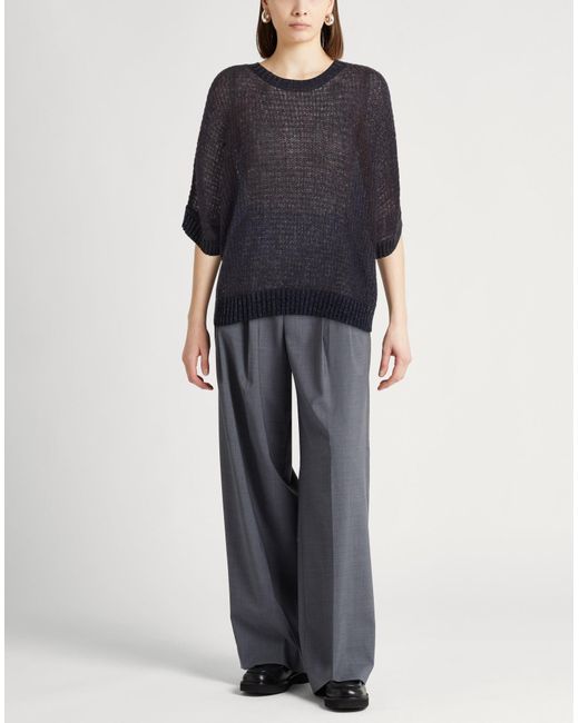 Peserico Charcoal Sweater Virgin Wool, Silk, Cashmere, Rayon, Metallic ...
