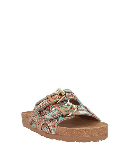 ALMA BLUE Alma Sandals Textile Fibers in Brown | Lyst