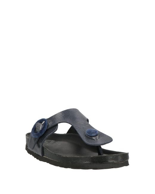 BIO.LAB Midnight Thong Sandal Leather in Blue | Lyst