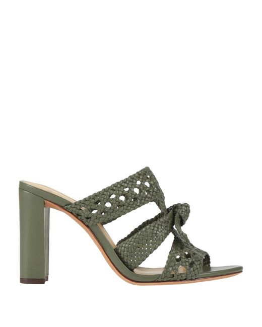 Alexandre Birman Military Sandals Leather in Green | Lyst
