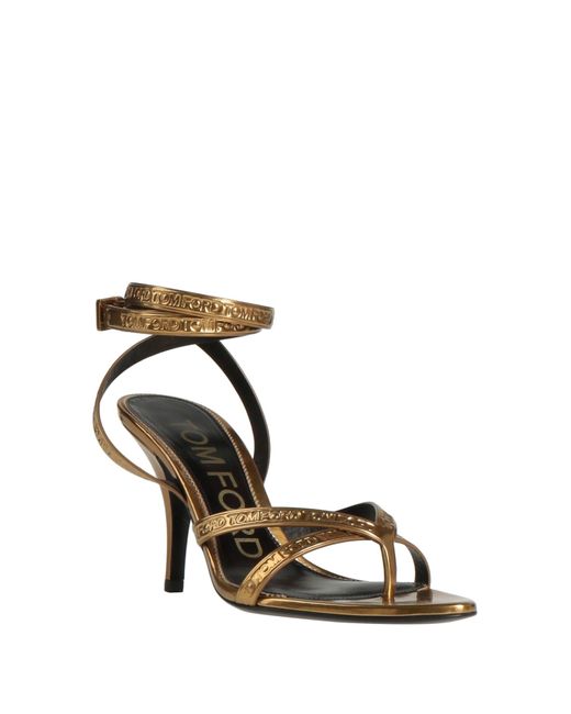 Tom Ford Thong Sandal in Metallic | Lyst