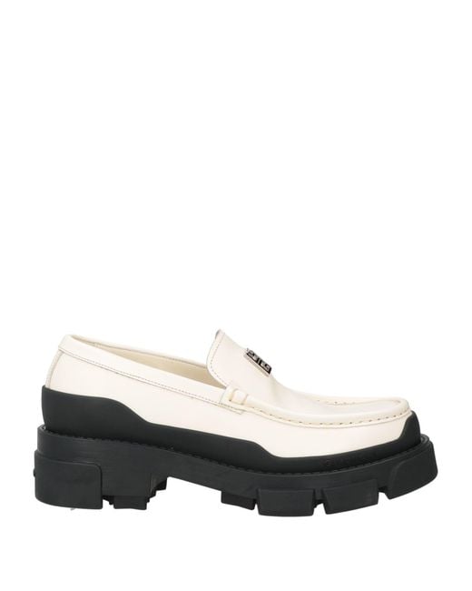 Givenchy Cream Loafers Leather in Black | Lyst