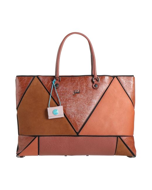 Gabs Handbag Leather, Textile Fibers in Brown | Lyst UK