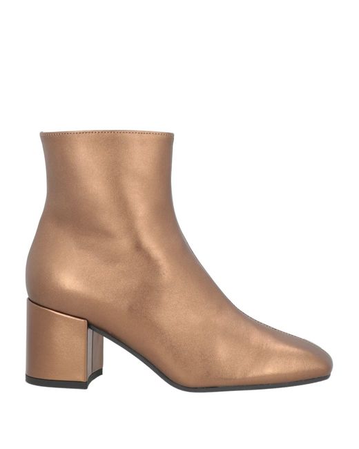 Frau Bronze Ankle Boots Leather in Brown | Lyst